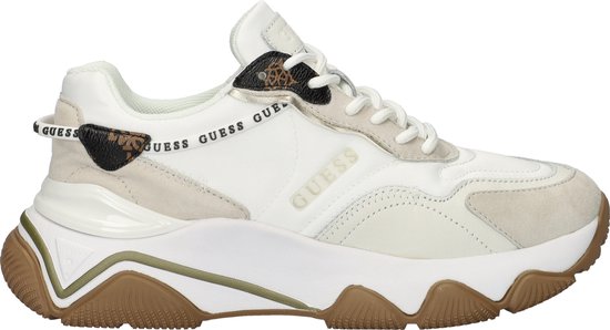Guess Micola dames sneaker - Beige wit - Maat 40 | bol