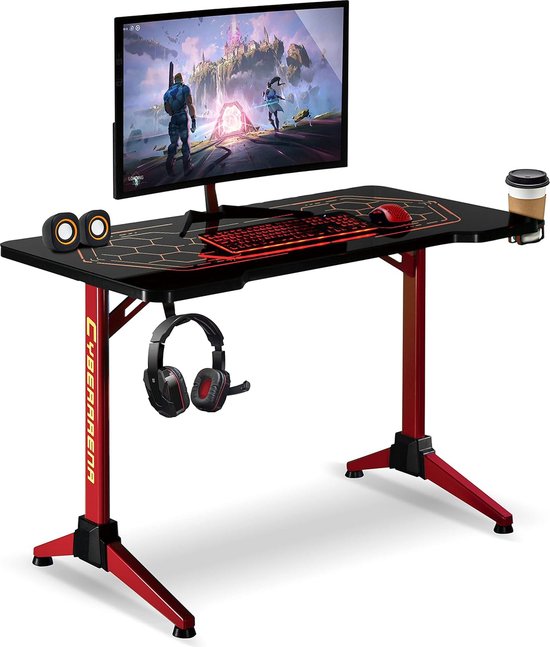 RS163 Gaming Tafel met RGB LED Backlight - Gaming Bureau - 1 stuk ...