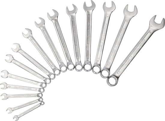 KS Tools Competition - Steek ring sleutel set 15 delig - 6 tot 21 mm ...