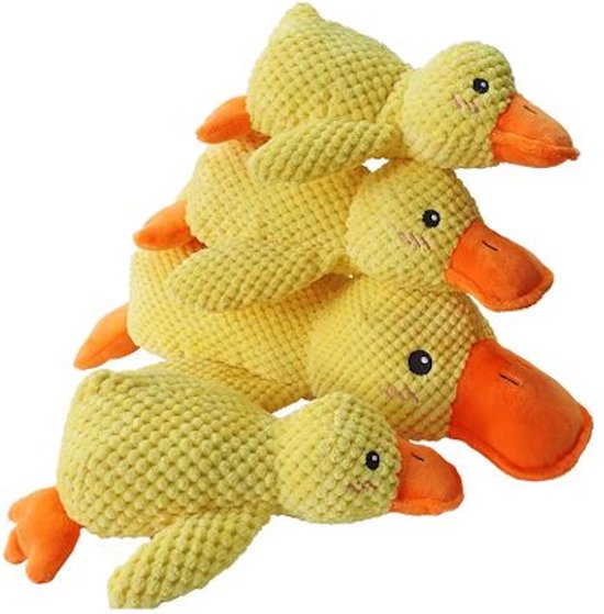 Rustgevende Hondenknuffel - Gele Eend - Geel - Hond - Knuffel - Duck ...