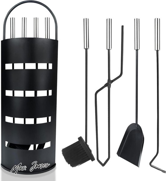 Mrs. Jones Haardbestekset 5 stuks Moderne open haard accessoire ...