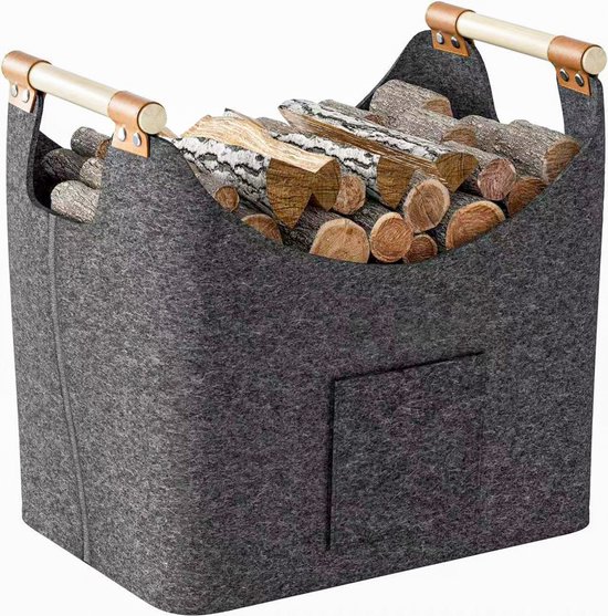 Houtmand - 35L - Haardhout Mand - Houtmand voor hout - opslag binnen ...