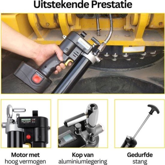 Pneumatische Vetspuit PRO - 2 Accu’s - Inclusief Koffer - Oplaadstation ...