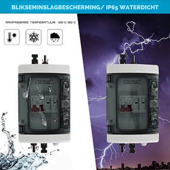 Overspanningsbeveiliging PV, DC 40A/1000V Scheidingsschakelaar ...