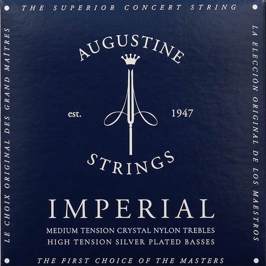 Augustine AU-IMBU Blue snaren set classic, medium tension trebles & high tension basses | bol