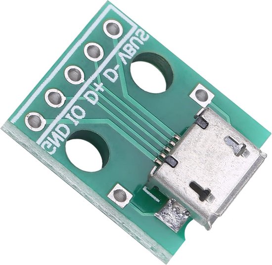 Vrouwelijke USB Board Micro USB naar Kaart Adapter - Dip 5 Pin - 2.54mm ...
