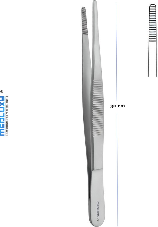 Medluxy - Pincet Anatomische - 30 cm - Verpleegkunde - EHBO - Hecht ...