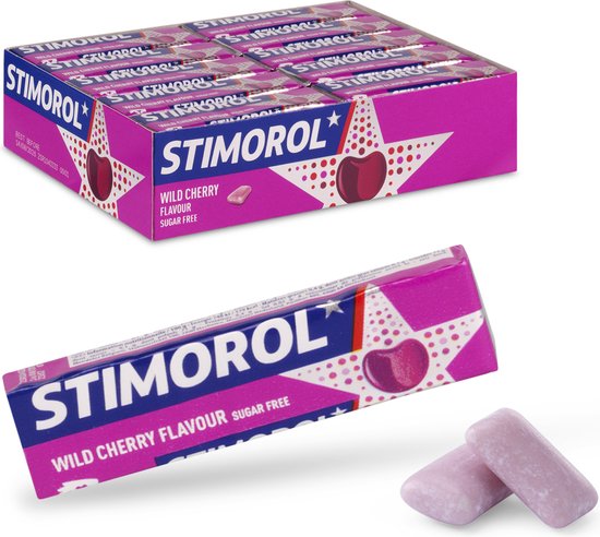 STIMOROL WILD CHERRY kauwgum X30 stuks is 1 display | bol