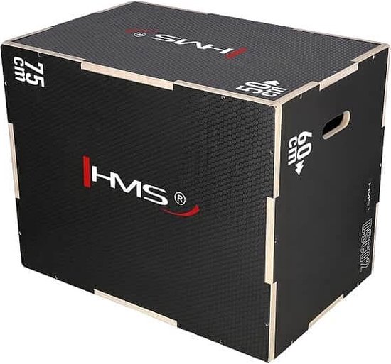 HMS DSC02 - Houten Plyo Box - 3 Hoogtes in 1 (75x60x50 cm) - Crossfit ...