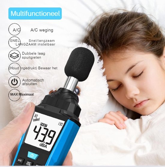 Decibelmeter - Geluidsmeter - Db Meter - Digitaal - Geluidssterkte ...