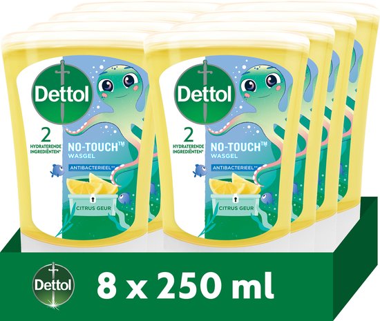 Dettol No-Touch Handzeep Navulling Citrus 250ml - 8 stuks - Voordeelverpakking | bol
