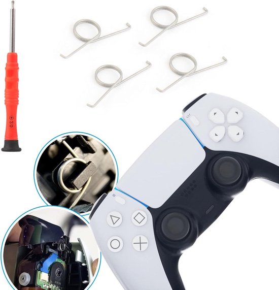 4 stuks veercontrollers voor PS5 - Metaal L2 R2 veren - Vervanging ...
