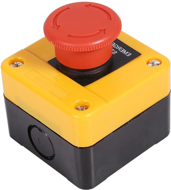 Noodschakelaar Knop - 660 V 10A Plastic Omhulsel - Rode Paddestoel ...