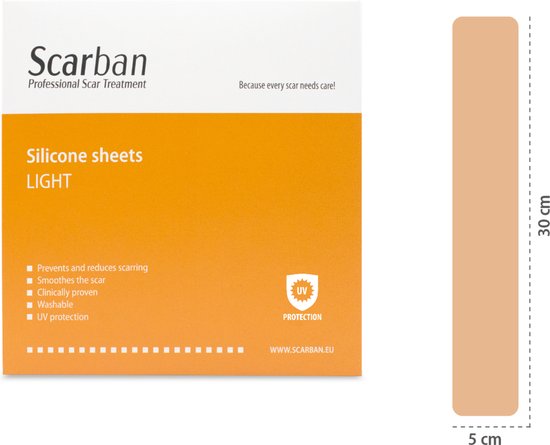 Scarban Light siliconen pleister 5 x 30 cm | vermindert littekens en ...