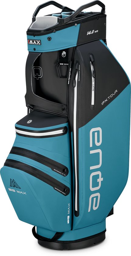 Big Max AQUA IPX Tour cartbag zwart/blauw | bol