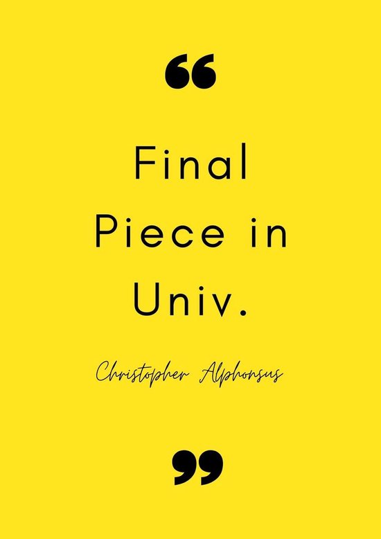Final Piece in Univ. (ebook), Christopher Alphonsus | 9798230547815 ...