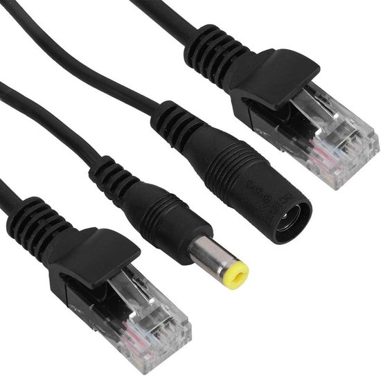 12V Power Over Ethernet Passieve Poe Adapter Kabel Splitter Injector ...