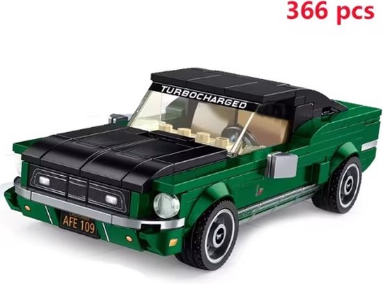 Bouwblokjes vintage groene sportauto, 366 blokjes | te combineren met ...