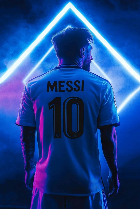Lionel Messi Poster | Neon Poster | Voetbal Poster | Sport Poster ...