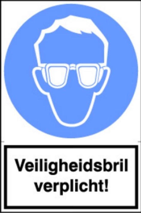Sticker Veiligheidsbril verplicht! | bol.com