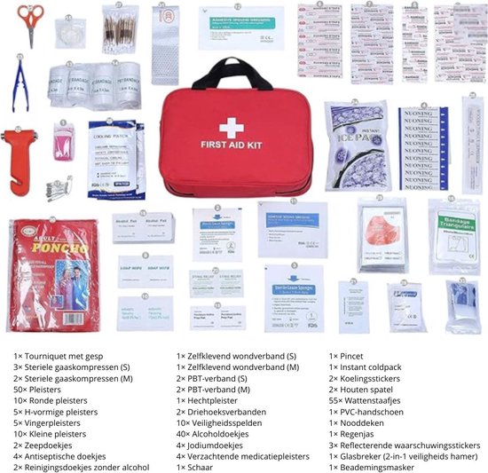 BIRONY® Noodpakket Voor Thuis - EHBO Kit Noodpakket - Noodpakket Oorlog ...