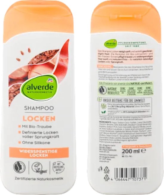 Alverde Naturkosmetik Shampoo Curly Hair Lokken | MULTI-VERPAKKING 4x ...