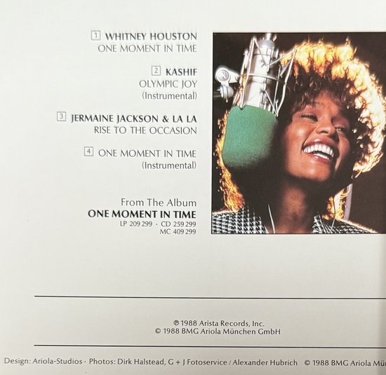 Whitney Houston - One Moment In Time, Whitney Houston | Muziek | bol