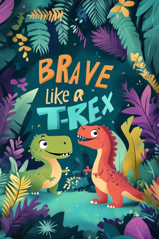 Brave like a T|Rex Poster | Tekst Poster | Quote Poster | T|Rex Poster ...