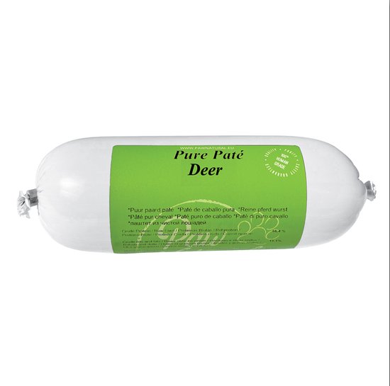 Paw Natural Puur Hert Vlees Paté Natvoer Worst Hondenvoer Kattenvoer ...