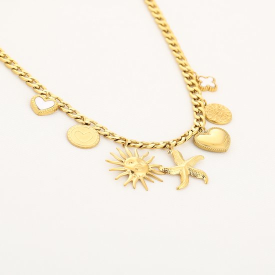 Michelle Bijou - Ketting met bedels - Sunny Charms - Goud - Nikkel vrij ...