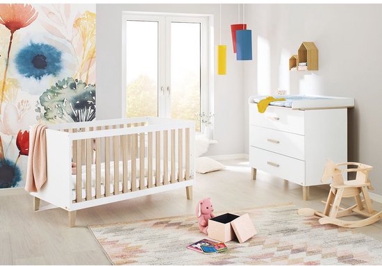 Lumi 2-delige babyset - ledikantbed - commode - hoogwaardig hout ...