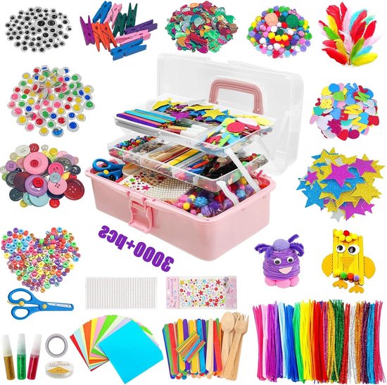 Kinders Knutselset - 3000+ stuks doe-het-zelf knutselspullen ...