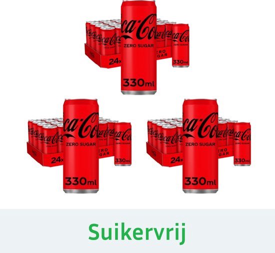 Coca Cola - Zero - Triple Pack - 3x 24x33 cl - NL (voordeel verpakking ...