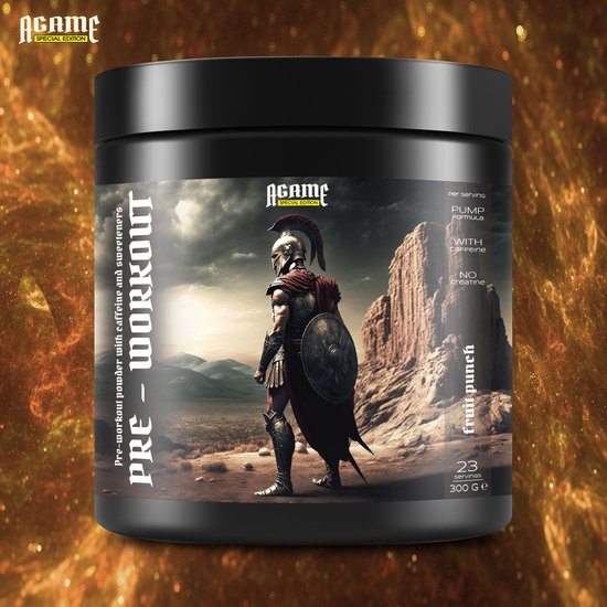 A-Game Pre-workout PUMP formule met cafeïne (300 g) smaak: Fruit Punch ...