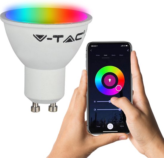 V-TAC VT-5164 Slimme Lamp - Wifi LED Verlichting - GU10 - Smart ...