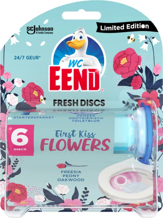 WC Eend Fresh Discs First Kiss Flowers - Limited Edition Geur - 1 ...