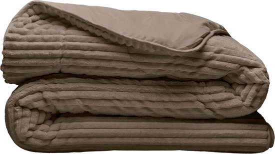 Zelesta Groovebed - Teddy dekbed zonder overtrek - Taupe - 140x200 cm | bol