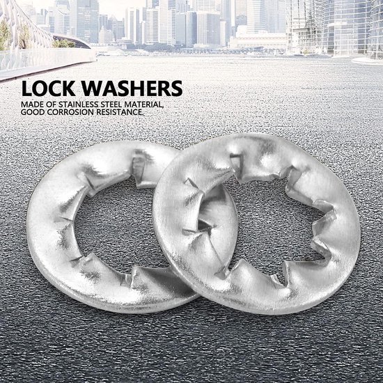 Gekartelde Borgring Externe Getande Wasmachines Assortiment Set M3 M4 ...