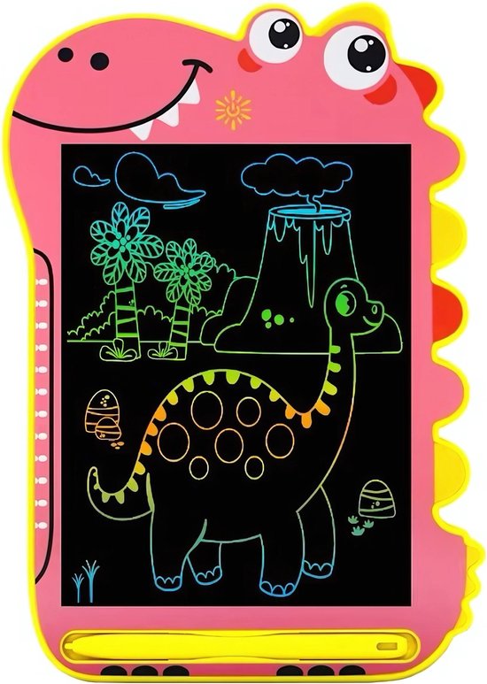LCD Tekentablet Kinderen - Tekenbord Roze - Leren tekenen - dino tablet ...