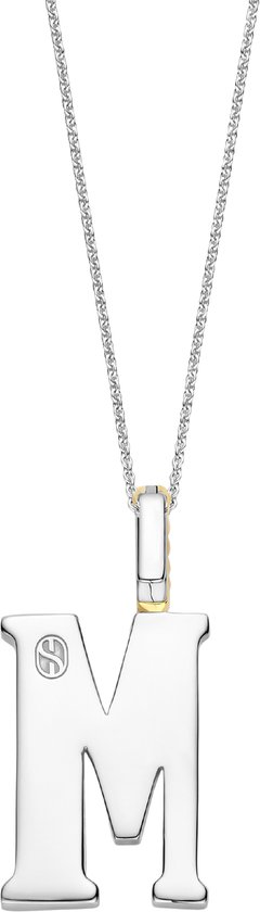 TI SENTO Dames Hanger - 925 zilver - Letter M - Zirkonia met geel ...