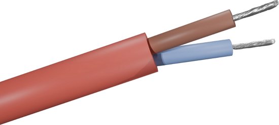 SIHF Siliconenkabel 2x0.75mm2 - 2 Aderig - Rood - 100 Meter | bol