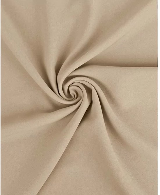 Texturé stof uni - Donker beige 53 - 1 meter | bol