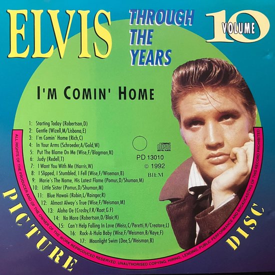 Elvis Presley – Through The Years Volume 10 - I'm Comin' Home (CD ...