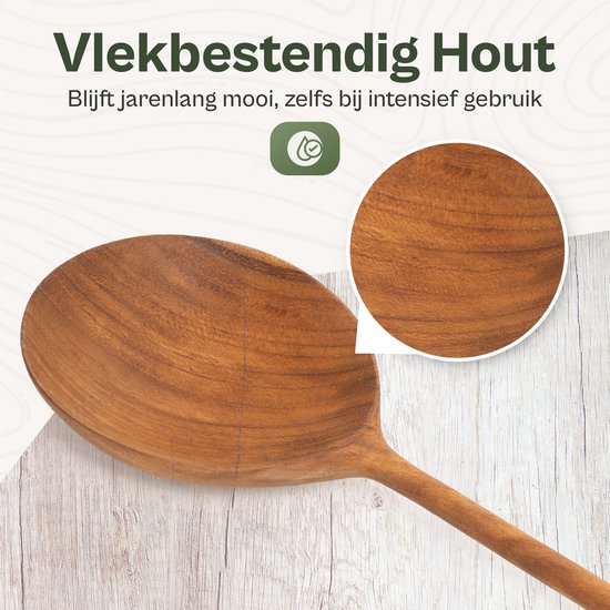 Rico & Plato Teakhouten Lepel – Javaans Teak – 27 x 8.5 x 2 cm ...