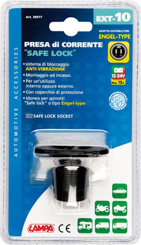 Universele Safe Lock socket 12/24V | bol