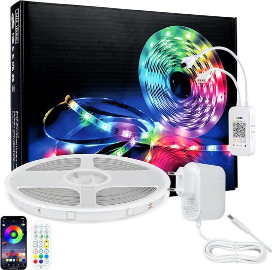 LED Strip 20m - Ultralange RGB LED Verlichting - Muzieksynchronisatie ...
