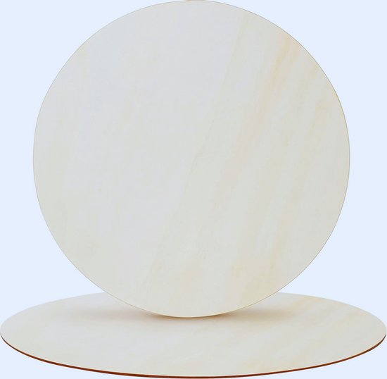 Onbewerkt Houten Cirkels (2 Pak) - 60 Cm Ronde Houten Schijven Voor DIY ...