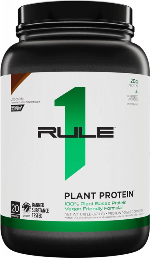 Rule1 R1 Plant Protein (1,2lbs) Chocolate Fudge - Eiwitten ...
