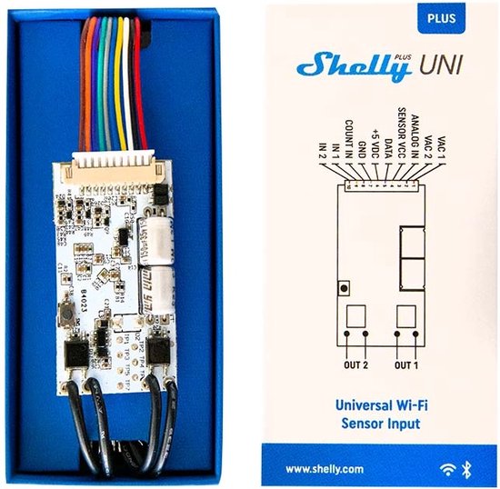 Shelly Shelly Plus Uni Universele module WiFi, Bluetooth | bol