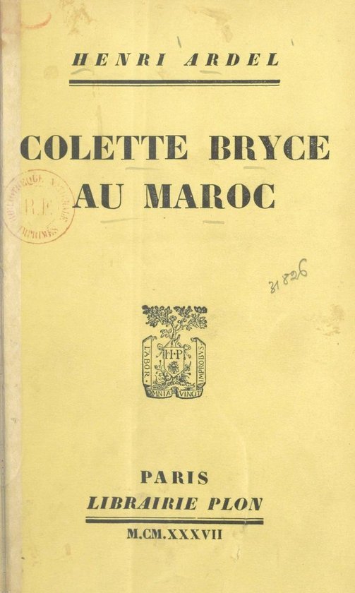 Colette Bryce au Maroc (ebook), Henri Ardel | 9782259269452 | Boeken ...